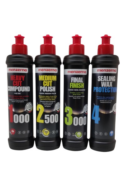 Menzerna 1000- 2500- 3000 Sealingwax Kalın Pasta Boya Koruma Seti 250 ml Menzerna 1000- 2500- 3000 Sealingwax Kalın Pasta Boya Koruma Seti 250 ml