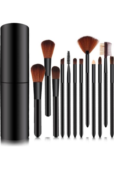 Mujgan 12'Li Siyah Silindir Makyaj Fırça Seti Mujgan 12'Li Siyah Silindir Makyaj Fırça Seti
