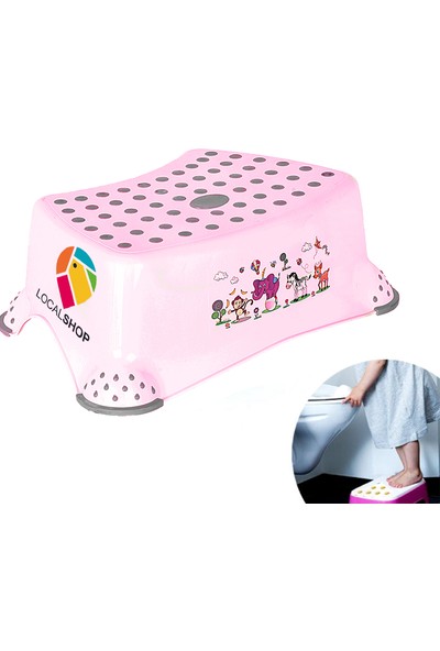 Local Shop Localshop Çocuk Basamak Çocuk Tabure Pembe