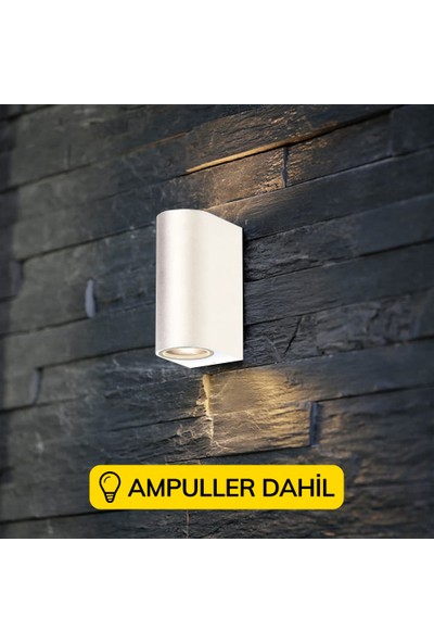 Full Reyon Çift Yönlü Dekoratif Duvar Aplik Ampuller Dahil Gün Işığı - Beyaz