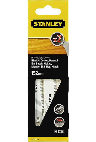 Stanley STA21172 Hcs 152MM Hızlı Kesim Tilki Kuyruğu Bıçağı Ahşap ve Plastik Için Stanley STA21172 Hcs 152MM Hızlı Kesim Tilki Kuyruğu Bıçağı Ahşap ve Plastik Için