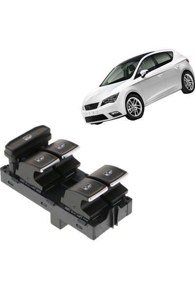 Mcar Seat Leon Sol Ön Dörtlü Cam Düğmesi Anahtarı 2014--2017 Krom Mcar Seat Leon Sol Ön Dörtlü Cam Düğmesi Anahtarı 2014--2017 Krom