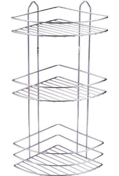 Gürçay Fiesta Banyo Köşe Rafı 3 Katlı Gürçay Fiesta Banyo Köşe Rafı 3 Katlı