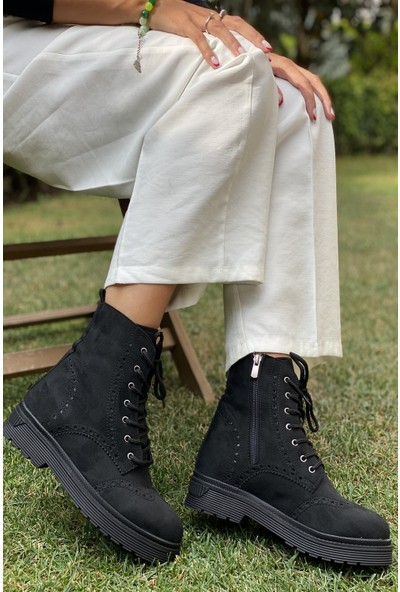 İnan Ayakkabı Bayan Üzerine Lazer Işlemeli Iç Yandan Fermuarlı Bot İnan Ayakkabı Bayan Üzerine Lazer Işlemeli Iç Yandan Fermuarlı Bot