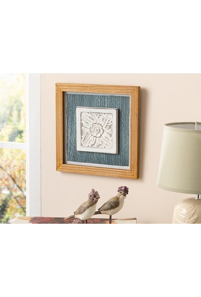 English Home Marla Duvar Aksesuarı 24X24X1.5CM Lacivert