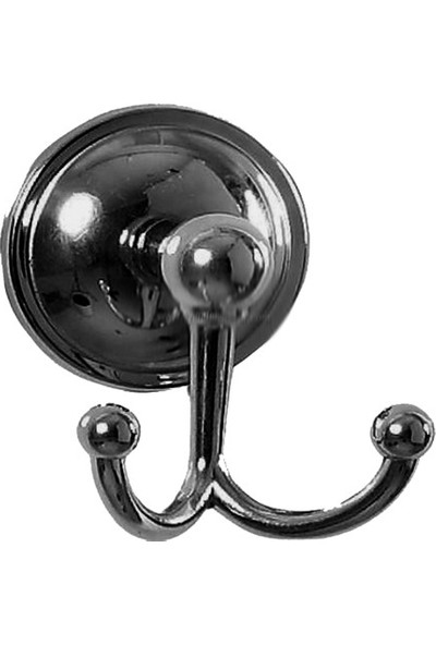 Alper Banyo Mat Siyah Lüx Çiftli Bornoz Askılık