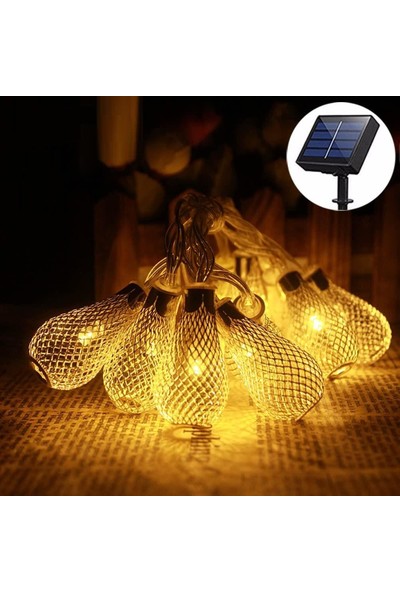 Schulzz Solar 30LED Ampül 4 mt 8 Mod Metal Güneş Enerjili Bahçe Aydınlatma Dekorasyon Günışığı Schulzz Solar 30LED Ampül 4 mt 8 Mod Metal Güneş Enerjili Bahçe Aydınlatma Dekorasyon Günışığı