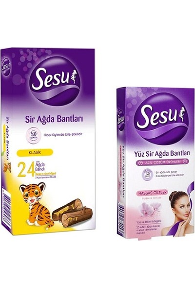 Sesu Şekersiz Sir Ağda Vücut + Yüz Için 2'li Sesu Şekersiz Sir Ağda Vücut + Yüz Için 2'li