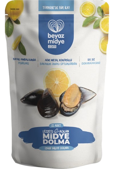 Beyaz Midye İzmir Midye Dolma (25'li Paket) Beyaz Midye İzmir Midye Dolma (25'li Paket)