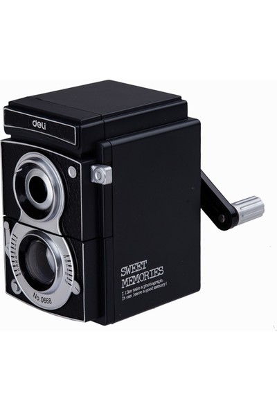 Deli Fotoğraf Makinası Siyah Masa Üstü Kalem Traş No:10
