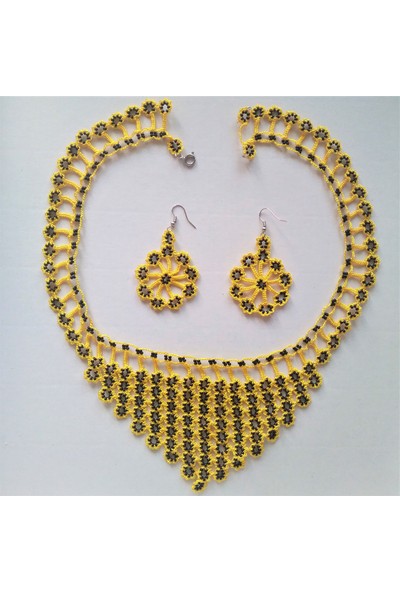 EnviPet Türkmen Kızı Tepelik Modeli Kır Çiçeği Salkımı Tığ Işi Boncuklu Kolye EnviPet Türkmen Kızı Tepelik Modeli Kır Çiçeği Salkımı Tığ Işi Boncuklu Kolye