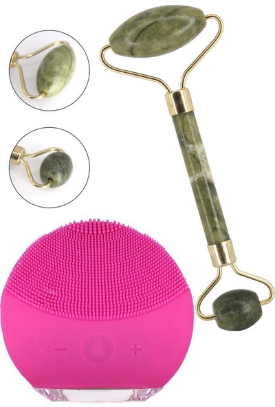 Mujgan 2'li Cilt Bakım Seti Forever Fuşya Cilt Temizleme Cihazı + Yeşim Taşı Masaj Aleti Mujgan 2'li Cilt Bakım Seti Forever Fuşya Cilt Temizleme Cihazı + Yeşim Taşı Masaj Aleti