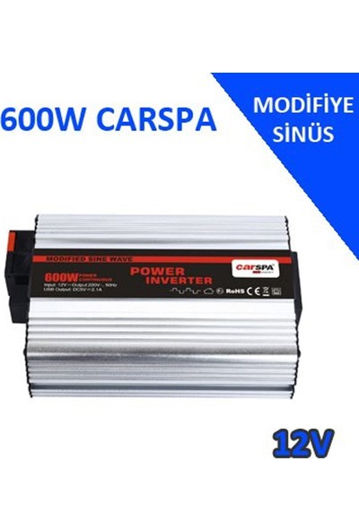 Carspa 600W 12V Modifiye Sinüs Inverter Carspa 600W 12V Modifiye Sinüs Inverter