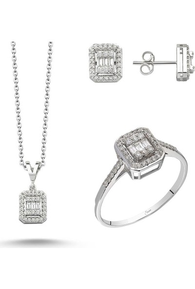 Siena 0,78 Karat, Baget Pırlanta Taşlı Mini Takım Siena 0,78 Karat, Baget Pırlanta Taşlı Mini Takım