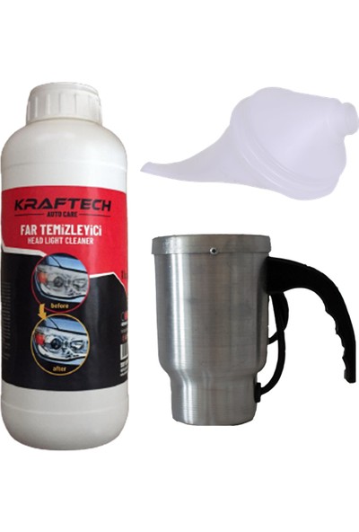 Kraftech Yeni Nesil Buharlı Araba Far Temizleme Seti