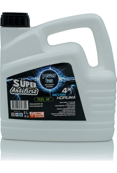 Powerten Yeşil Antifiriz 3 Lt Powerten Yeşil Antifiriz 3 Lt