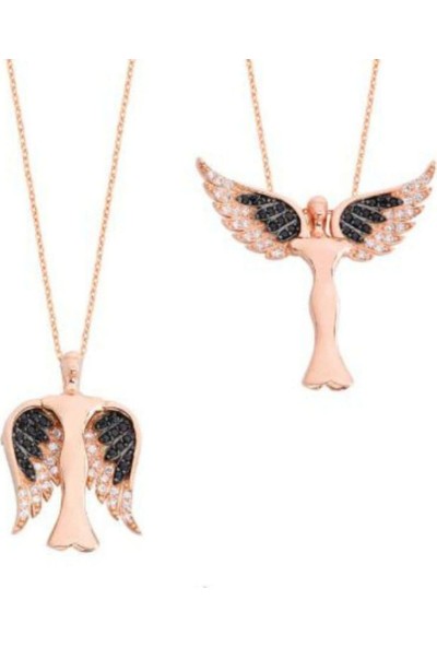 Lanoche Gümüş Koruyucu Kanatlı Melek Kolye