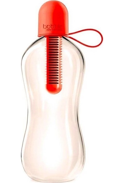 Bobble Bobble Klasik Su Şişesi 550 ml Kırmızı