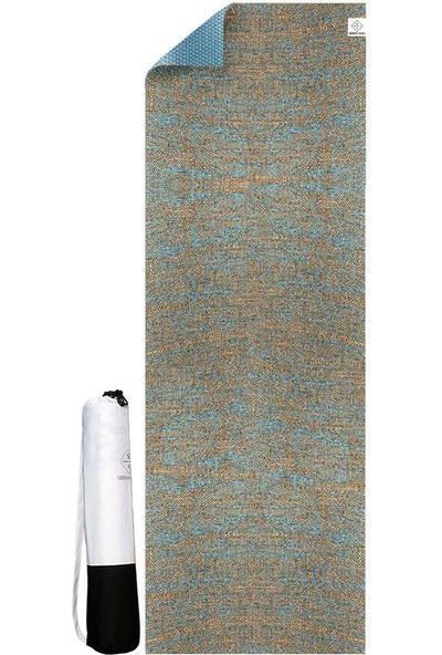 Seeka Yoga Jüt Yüzeyli Yoga Matı - Mavi