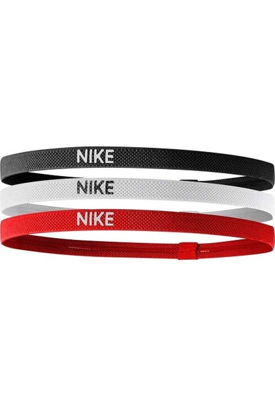Nike Elastik Saç Bandı 3 lü Paket Kırmızı-Beyaz-Siyah Nike Elastik Saç Bandı 3 lü Paket Kırmızı-Beyaz-Siyah
