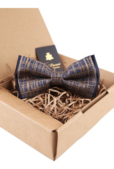 Kravatkolik Lacivert Ekose Desen Papyon P1488 Kravatkolik Lacivert Ekose Desen Papyon P1488