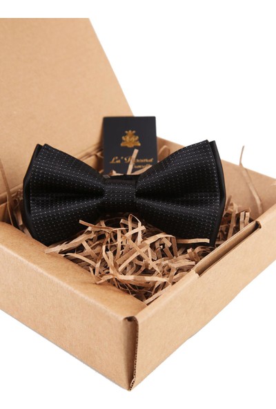 Kravatkolik Siyah Nokta Desen Papyon P1439