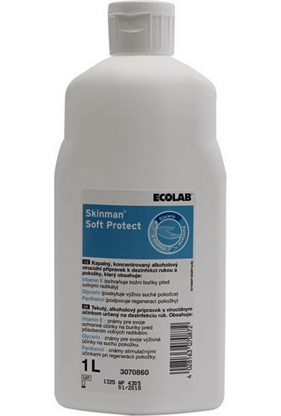 Ecolab Skinman Soft Protect El ve Cilt Dezenfektanı 1 L Ecolab Skinman Soft Protect El ve Cilt Dezenfektanı 1 L