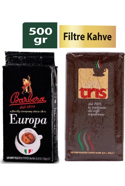 Europa ve Tris Filtre Kahve 500gr