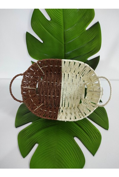 Morza Home Hasırlı Ekmek Sepeti Oval 2 Renkli (21X31CM) Morza Home Hasırlı Ekmek Sepeti Oval 2 Renkli (21X31CM)