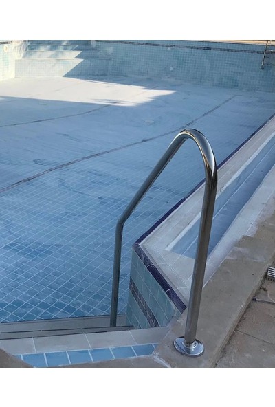 Alfa Yüzme Havuzu Beton Merdiven Kenarı Paslanmaz Çelik Tutamaklar 316-304
