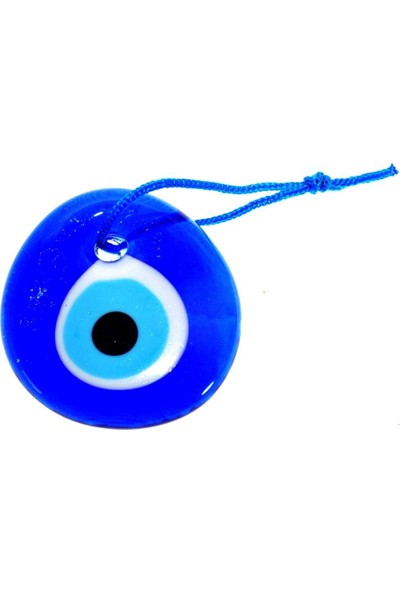 Hd Marketim Nazar Boncuğu 5 Adet 7 cm Delikli Cam Nazarlık Ağaç Süsleme Dekoratif Nazar