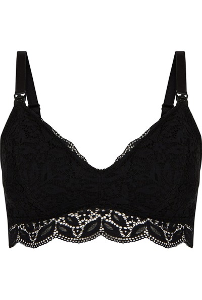 Penti Siyah Mama Removable Padded Emzirme Bralet Penti Siyah Mama Removable Padded Emzirme Bralet