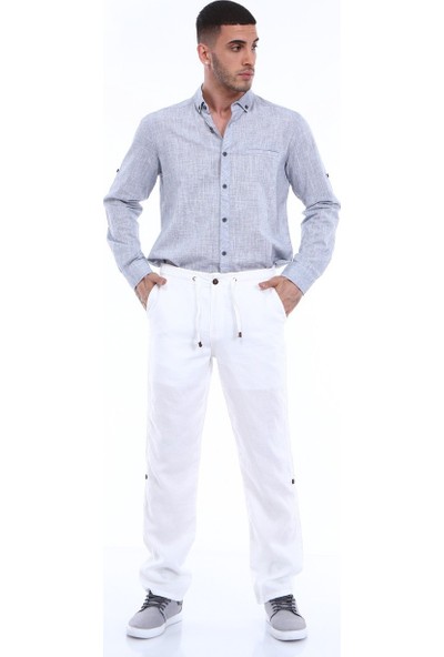 Lalinya Beyaz Keten Pantolon