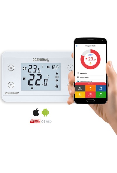 General HT300S Smart Kablosuz Akıllı Oda Termostatı General HT300S Smart Kablosuz Akıllı Oda Termostatı
