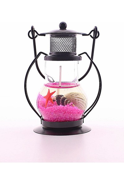 Deco Elit Pembe Gemici Feneri Kandil Şeklinde Dekoratif Jel Mum