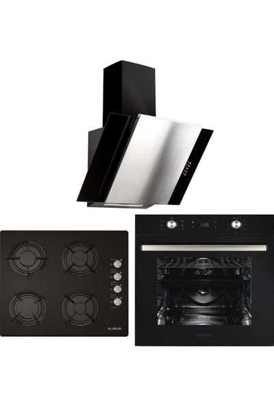Alveus Istanbul 627 Siyah 3'lü Ankastre Set ALVENTO-GLS640-MFA627 Alveus Istanbul 627 Siyah 3'lü Ankastre Set ALVENTO-GLS640-MFA627