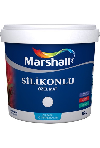 Marshall Silikonlu Özel Mat Iç Cephe Boyası 2.5 Lt Mum Işığı