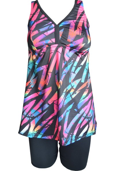 Beria Kadın Desenli Taytlı Tankini