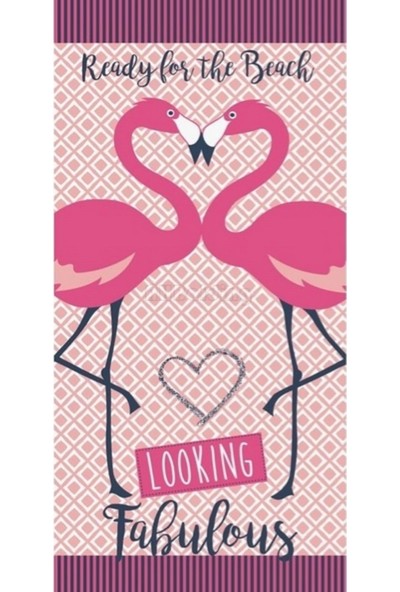 Uandijeans Uandijeans Plaj Havlusu Flamingo Desenli 75*150