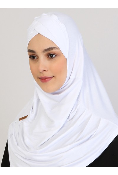 Çapraz Türban - Beyaz - Ecardin