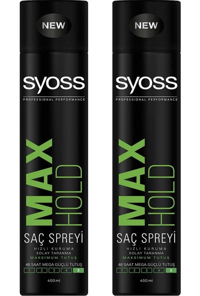 Syoss Maksimum Tutuş Sprey 400 ml x 2 Paket Syoss Maksimum Tutuş Sprey 400 ml x 2 Paket