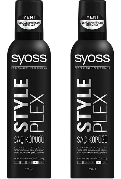 Syoss Style Plex Köpük 250 ml x 2 Adet
