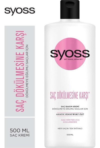 Syoss Saç Dökülmesine Karşı Saç Kremi 500 ml