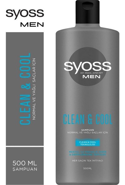 Syoss Men Clean & Cool Şampuan 500 ml
