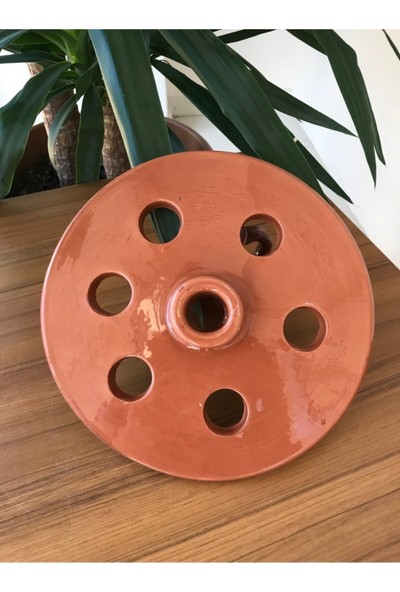 E-Koc Ticaret Toprak Sarma Taşı Büyük Boy 22 cm Delikli Kapak