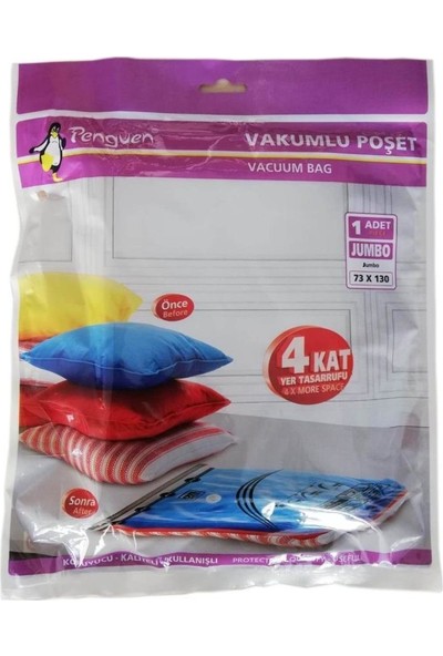 Easyso Vacuum Bag Jumbo Vakumlu Poşet 73X130 Hurç Easyso Vacuum Bag Jumbo Vakumlu Poşet 73X130 Hurç