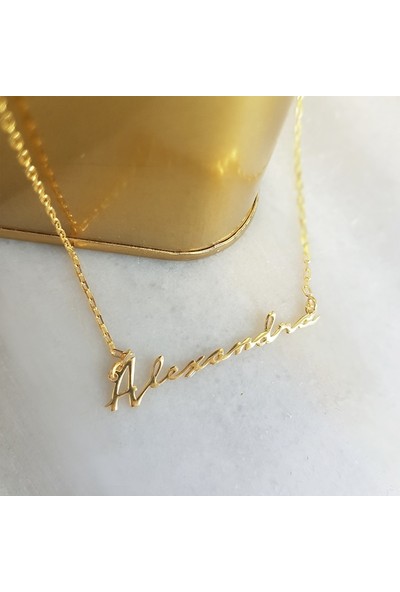 Vaoov 925 Ayar Gümüş El Yazısı Imza Kolye