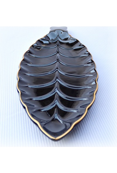 Reklambalaj Dekoratif Yaprak Seramik Sunum Tabağı Reklambalaj Dekoratif Yaprak Seramik Sunum Tabağı