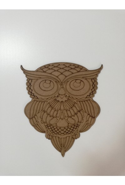 Ey-Sa Lazer Kesim ve Tasarım Ahşap Mandala Boyama No2 Baykuş Mandala 25 x 30 cm