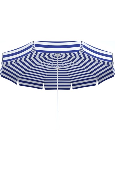 Tevalli Parasols 200 cm Lüks Polyester Plaj Şemsiye - Mavi Beyaz Tevalli Parasols 200 cm Lüks Polyester Plaj Şemsiye - Mavi Beyaz